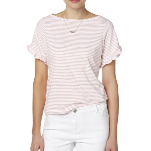 Basic Editions | Tops | Super Cute Ruffle Sleeves T Shirts | Poshmark